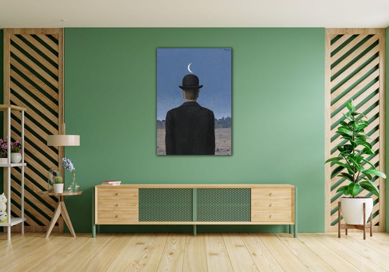 Rene Magritte Man on the Moon Wall Art Famoust Print Art High Quality ...