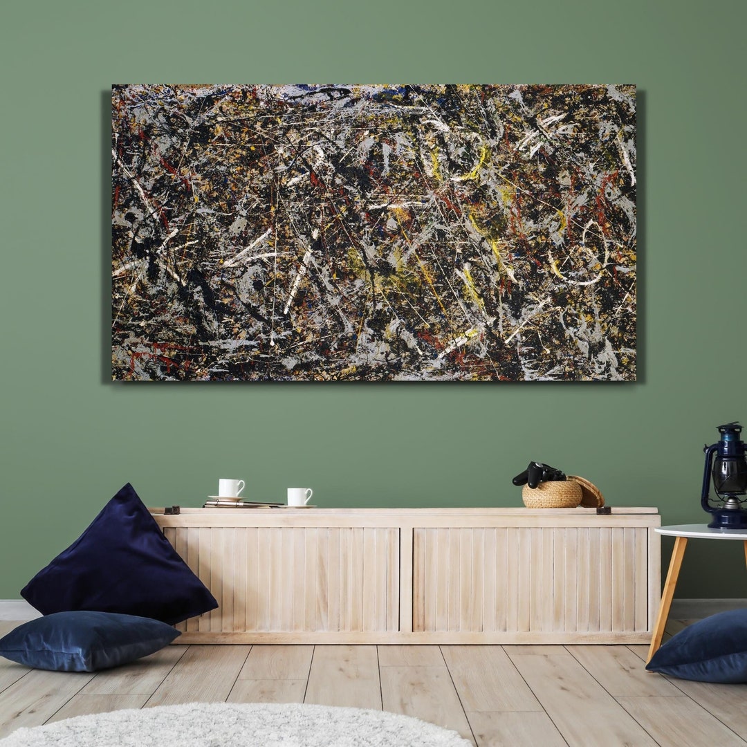 Jackson Pollock Painting on Canvas Print Art /jackson Pollock Poster ...