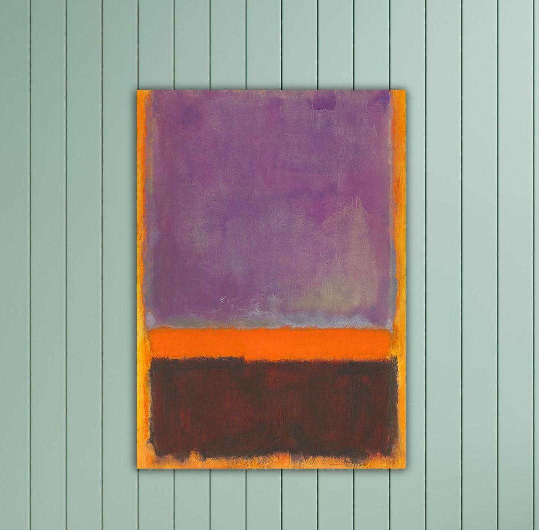Mark Rothko Purple Brown Orange Wall Art Rothko Canvas Rothko ...