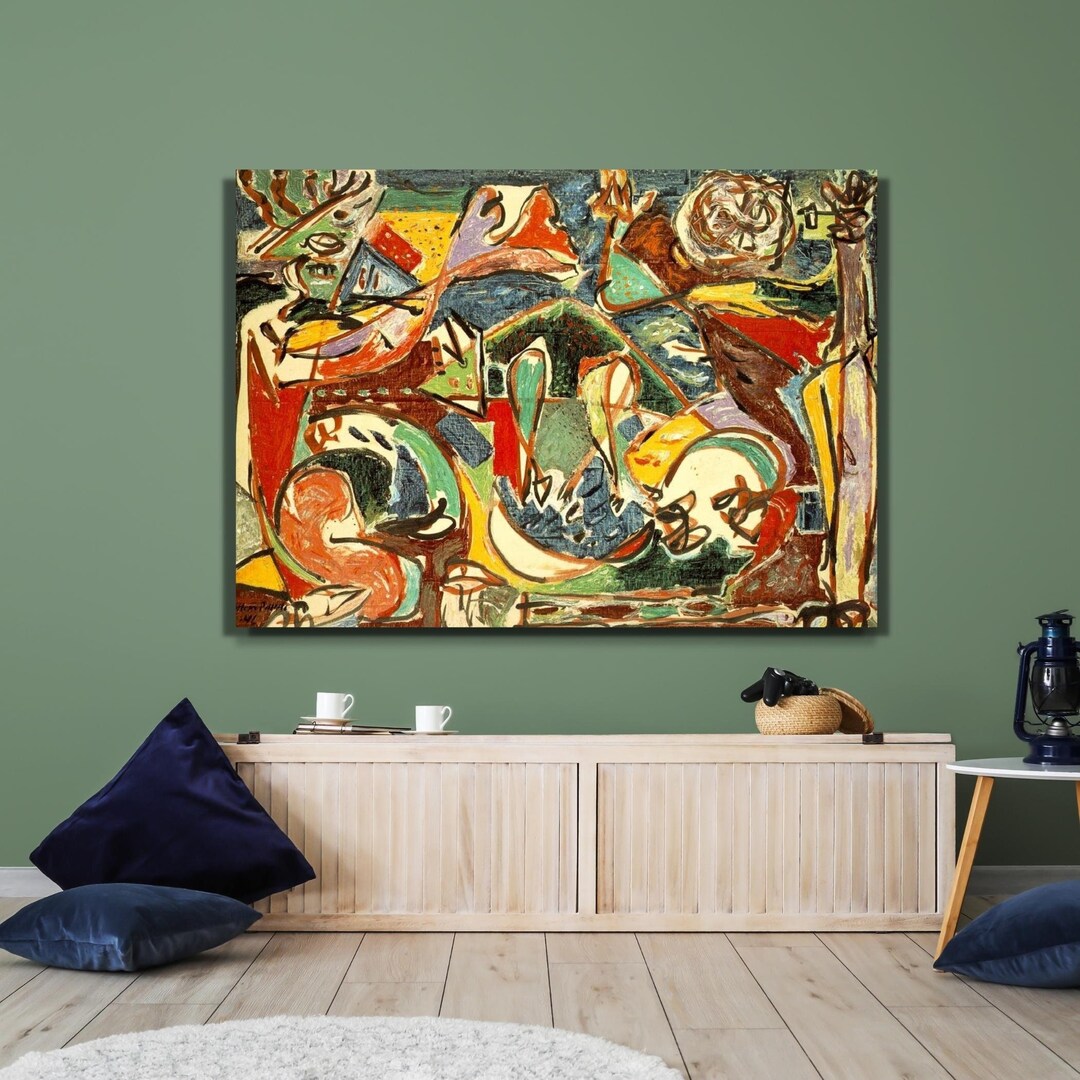 Jackson Pollock Painting on Canvas Print Art /jackson Pollock Poster ...