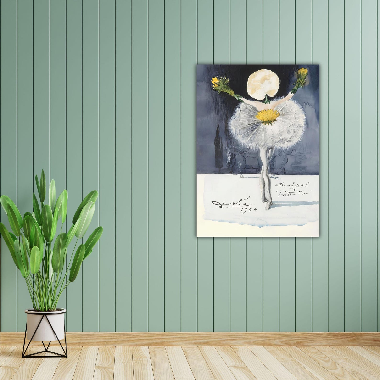 Salvador Dali Dandelon Poster Modern Wall Art Salvador Dali Wall Decor ...
