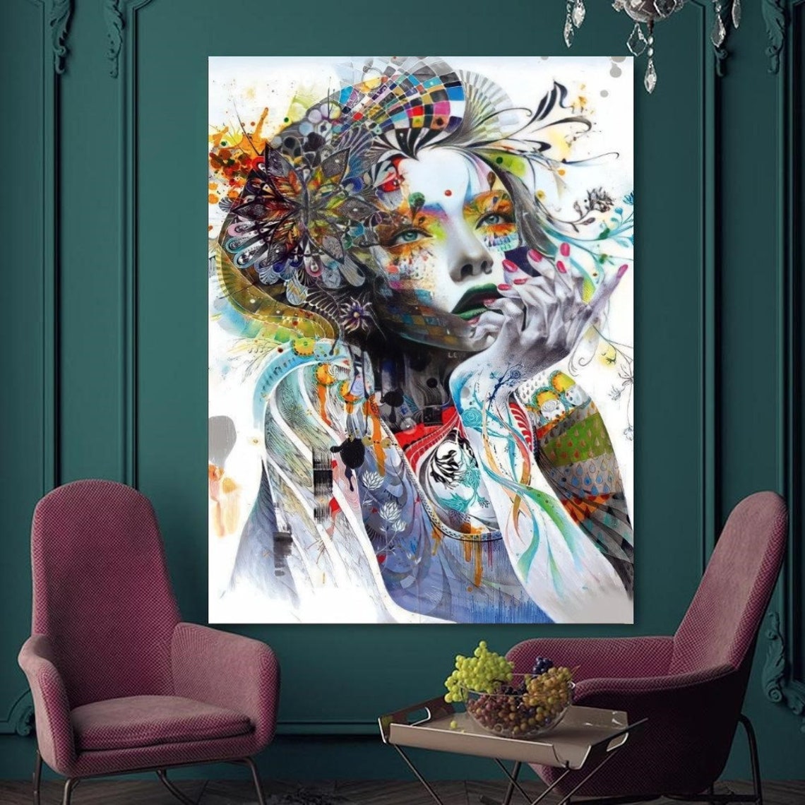 Graffiti Princess Sign Hands Canvas Wall Art /banksy Graffiti Canvas ...