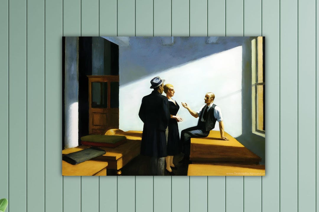 Edward Hopper Conference at Night Painting Hopper Poster Abstract ...