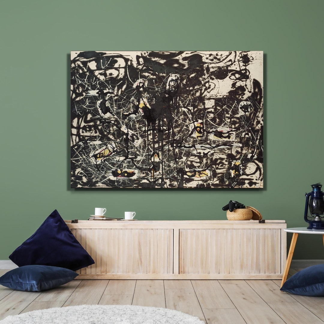 Jackson Pollock Painting on Canvas Print Art /jackson Pollock Poster ...