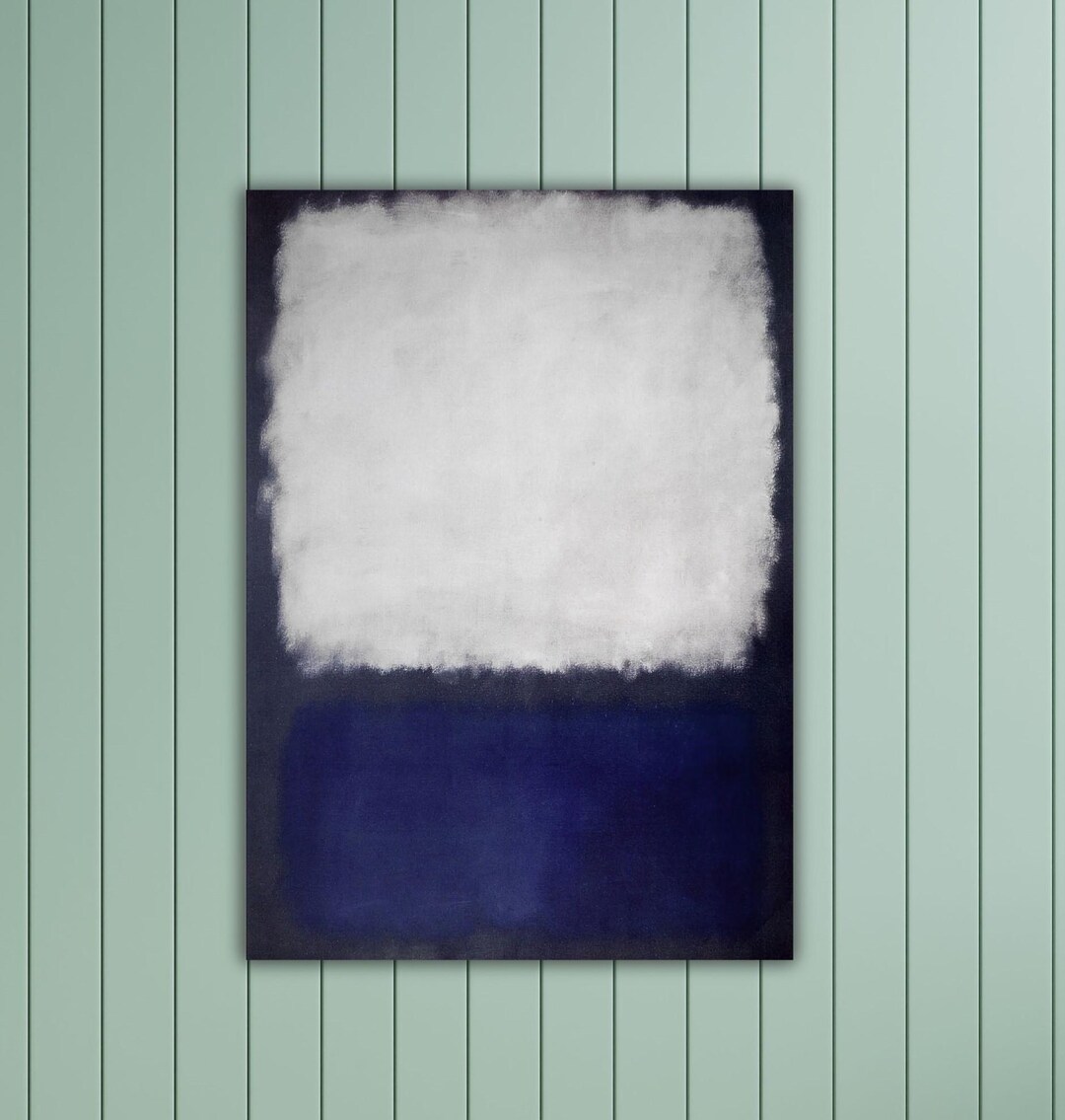 Mark Rothko White Dark Blue Wall Art Rothko Canvas Mark Rothko ...