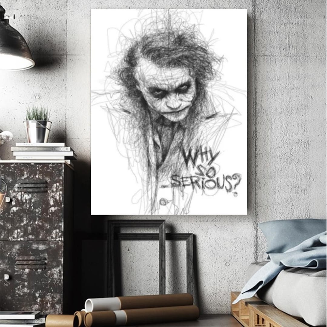 Joker Why so Serious Canvas Print Art/ Joker Movie Poster/ Joker ...
