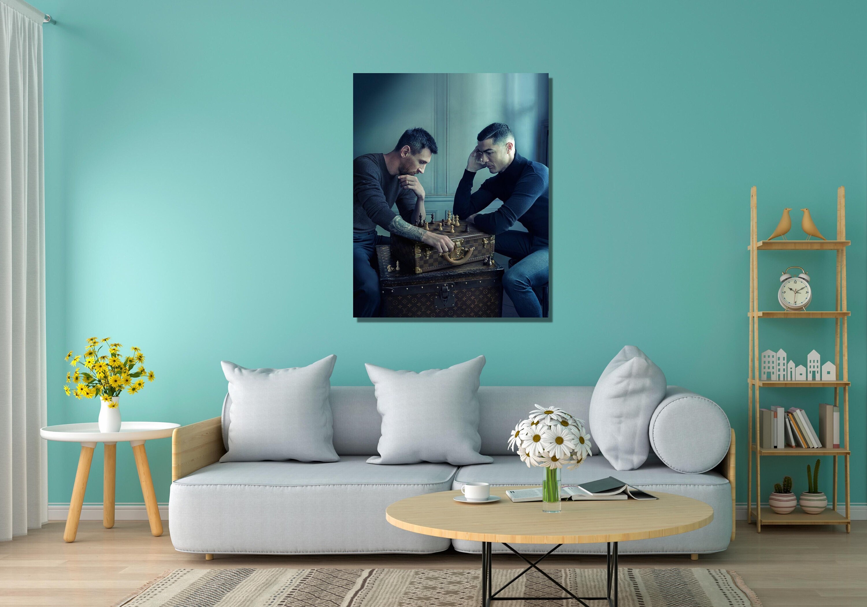 Lionel Messi Cristiano Ronaldo Chess Print Art /lionel Messi - Etsy