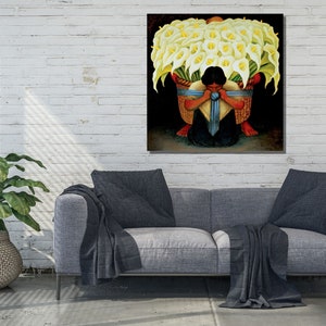 Diego Rivera the Flower Carrier Girl Canvas Poster Art,the Flower ...