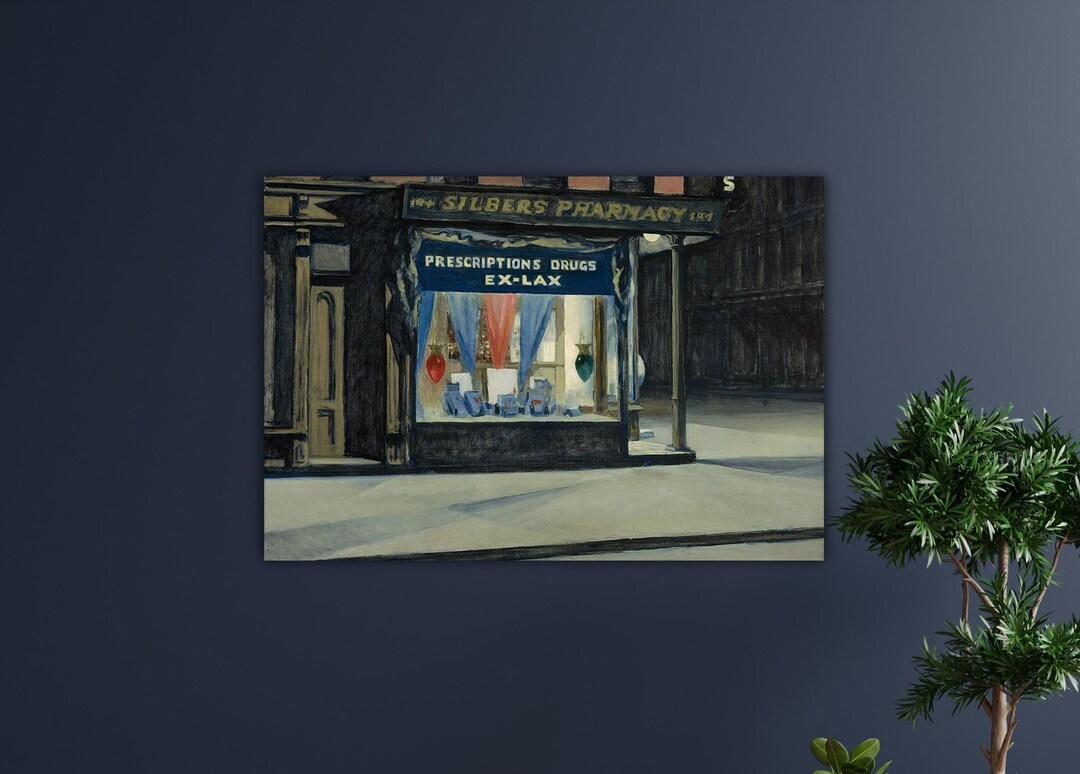 Edward Hopper Drugstore 1927 Painting Hopper Poster Abstract Artworks ...