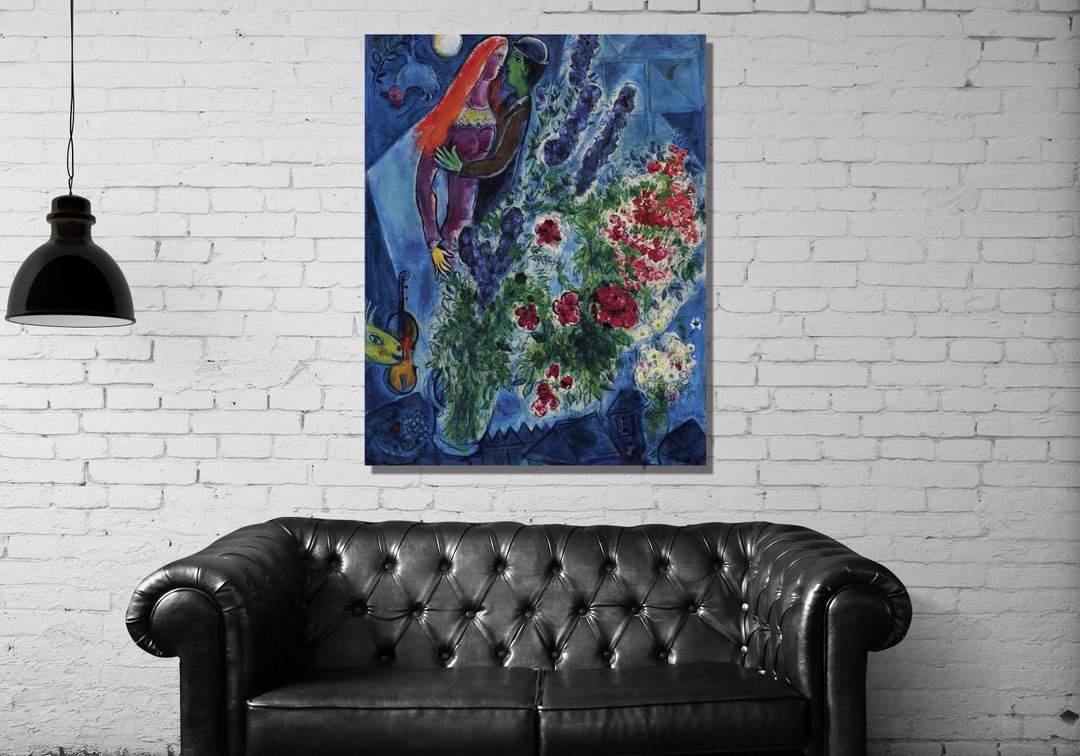 Marc Chagall Canvas Poster Art , Marc Chagall Painting on Canvas Art ...