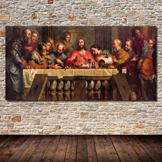 Leonardo Da Vinci the Last Supper Canvas Wall Art/da Vinci - Etsy