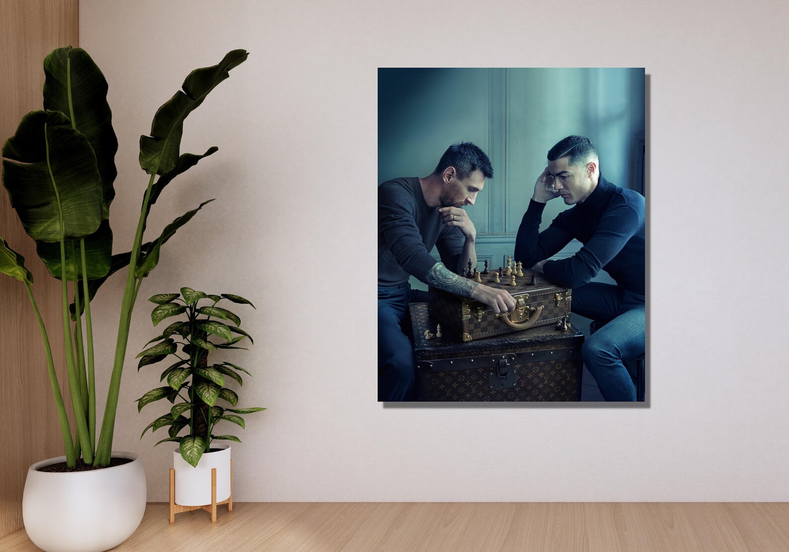 Lionel Messi Cristiano Ronaldo Chess Print Art /lionel Messi - Etsy