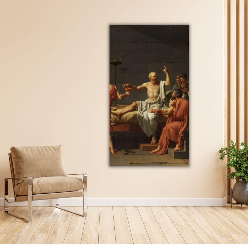 The Death of Socrates Wall Art Museum Decor Canvas the Death of ...