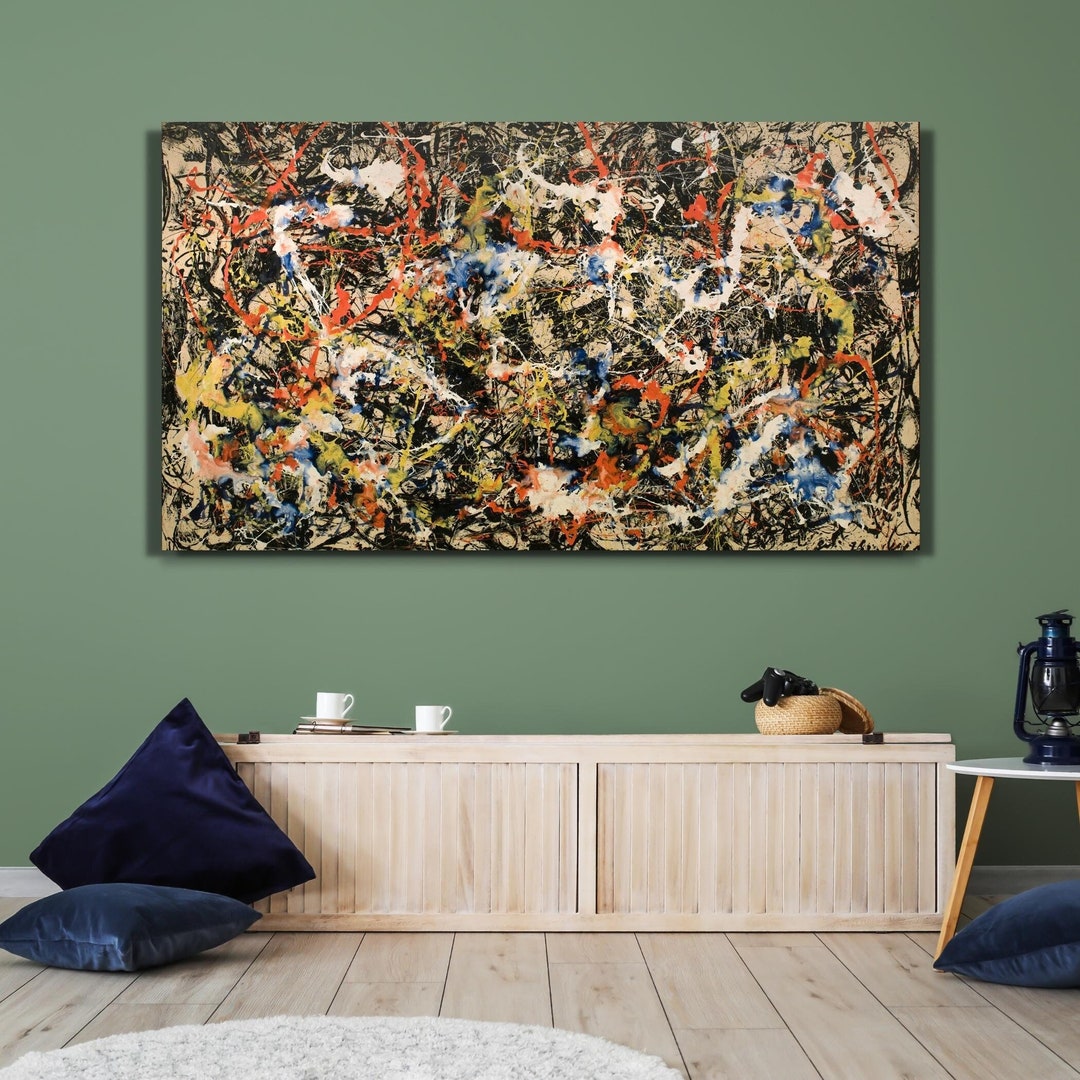Jackson Pollock Painting on Canvas Print Art /jackson Pollock Poster ...