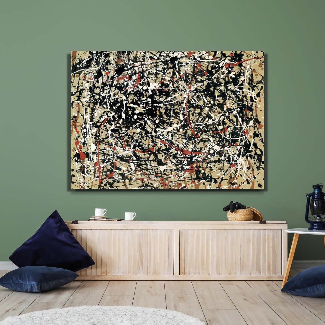 Jackson Pollock Painting on Canvas Print Art /jackson Pollock Poster ...