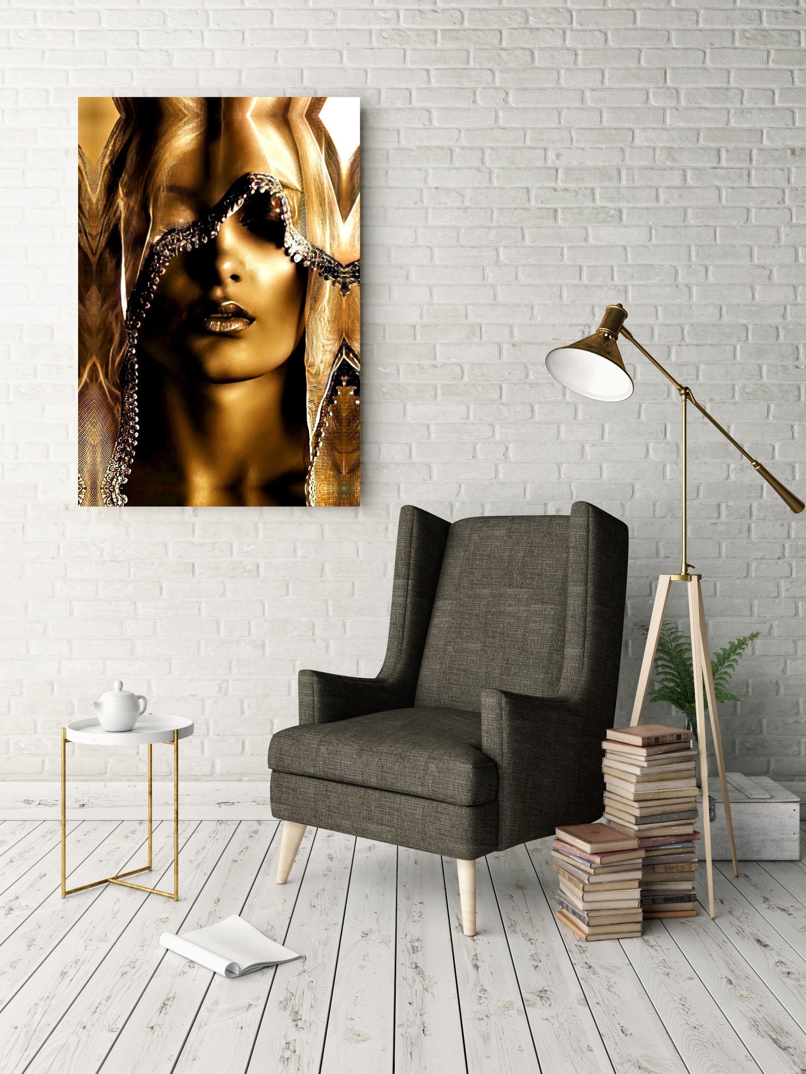 Golden Woman Wall Art / Golden Woman Canvas Print / African | Etsy