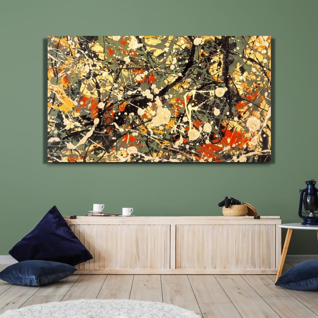 Jackson Pollock Painting on Canvas Print Art /jackson Pollock Poster ...