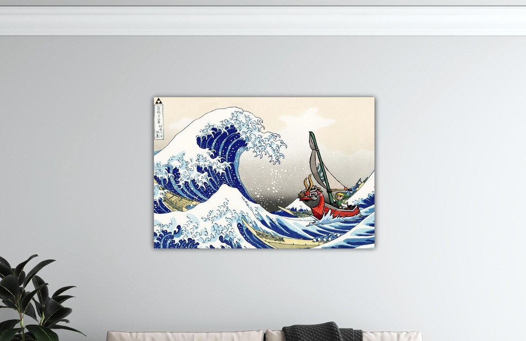 Legend of Zelda the Great Wave Canvas Zelda Poster Zelda Print Game ...