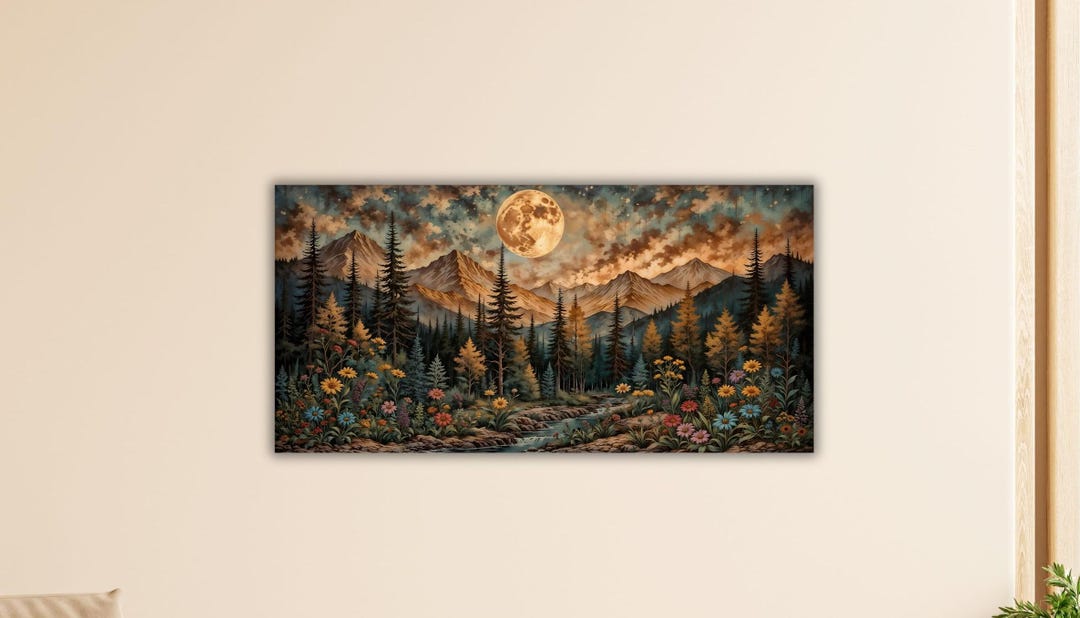 Gustav Klimt Rustic Autumn Moon View Poster Klimt Tree of Life Canvas ...