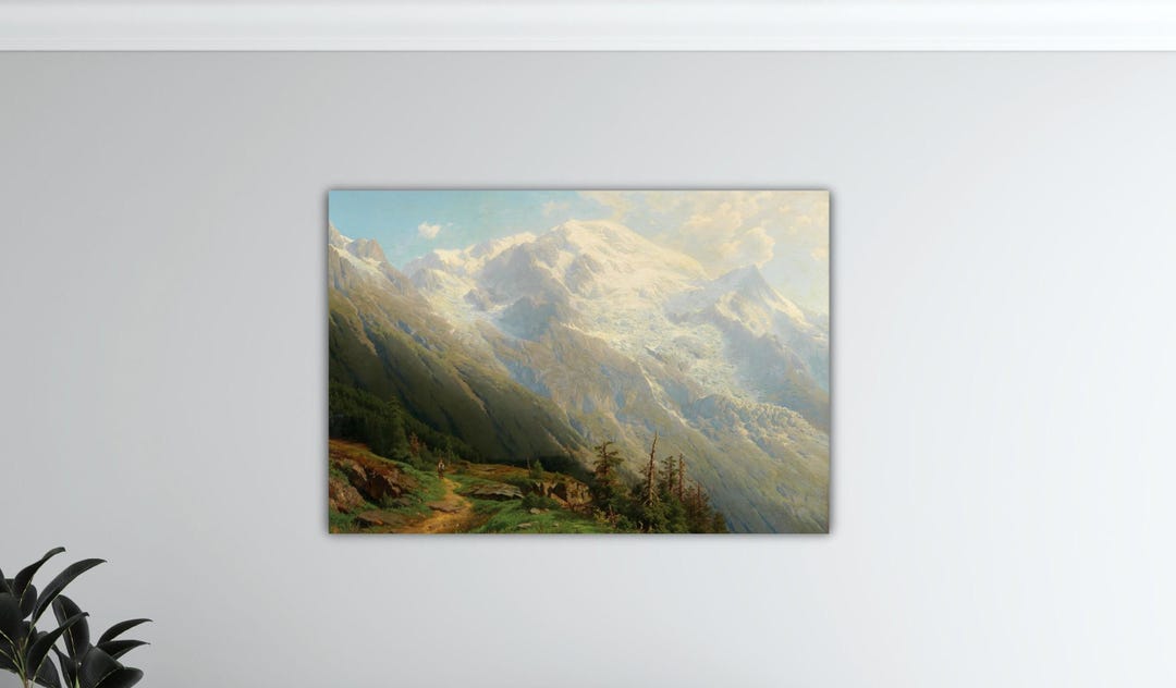 Joseph Jansen - Alpine Landscape Painting Canvas Joseph Jansen Poster ...