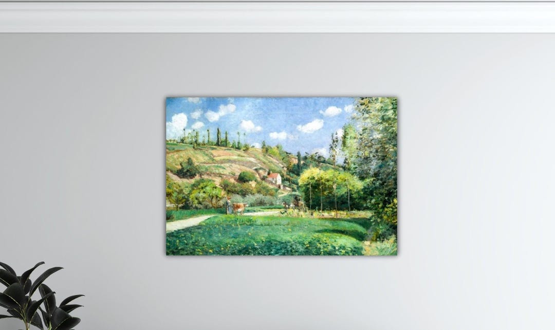 Camille Pissarro - A Cowherd at Valhermeil Poster Auvers-sur-oise ...