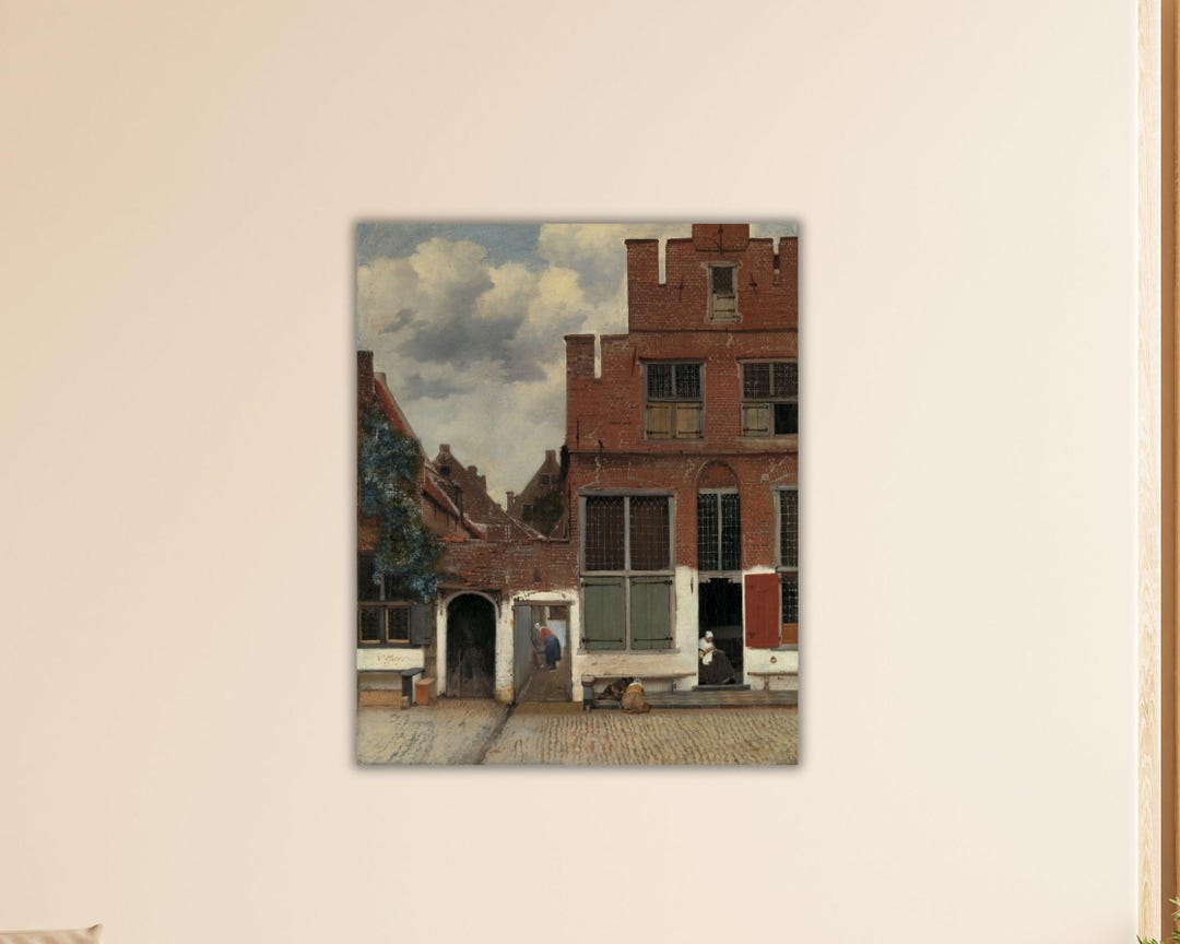 Johannes Vermeer Little Street 1657-1658 Canvas Famous Fine Art Living ...