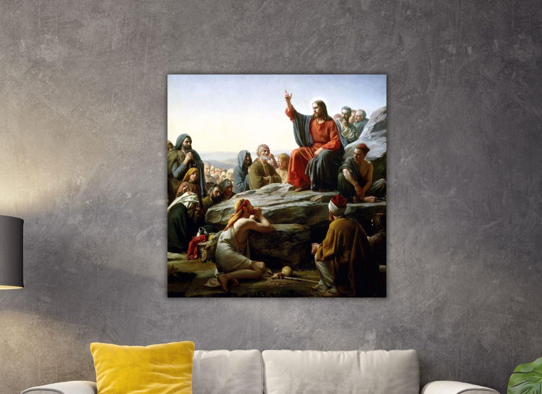 Carl Bloch the Sermon on the Mount Canvas Bloch Wall Art Carl Bloch ...