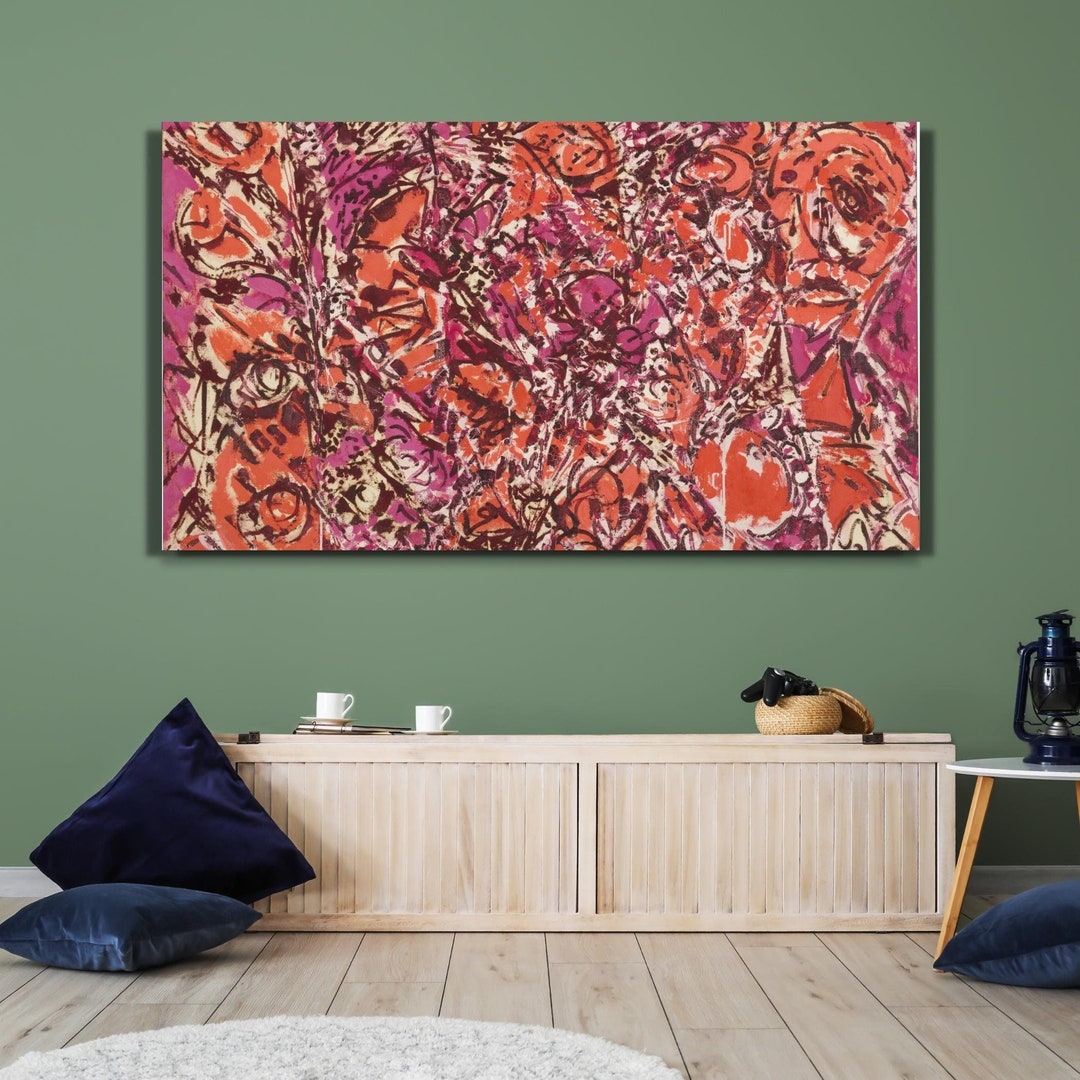 Jackson Pollock Painting on Canvas Print Art /jackson Pollock Poster ...