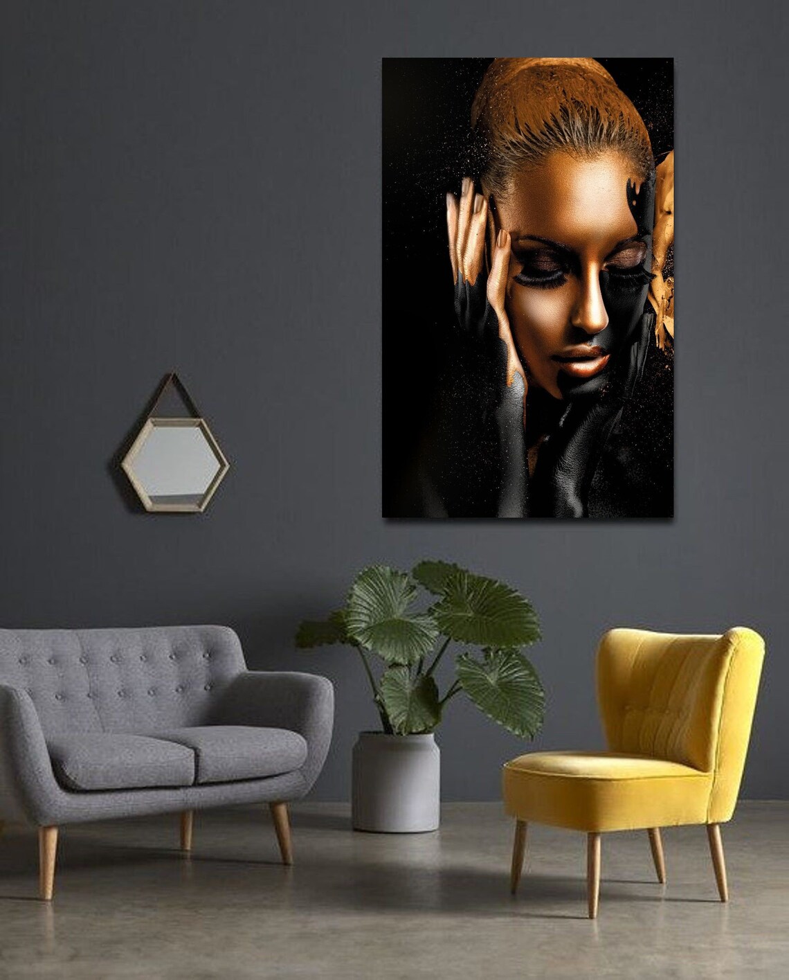 African Woman Wall Art/ African Woman Canvas Print / African - Etsy