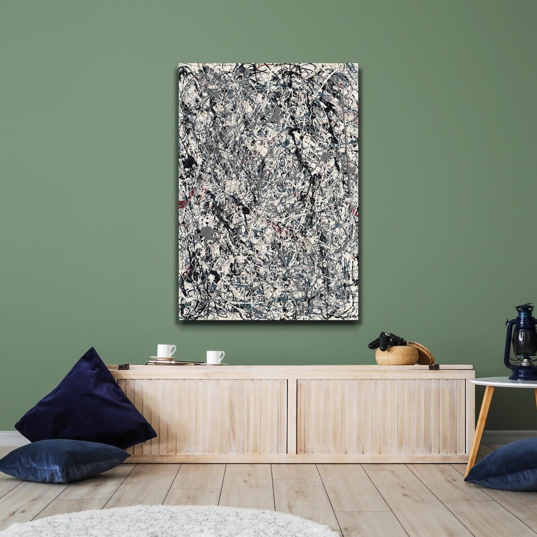 Jackson Pollock Painting on Canvas Print Art /jackson Pollock Poster ...