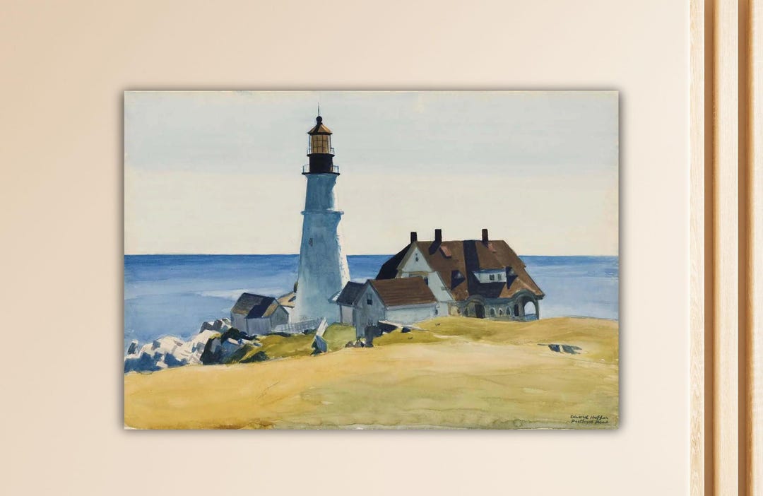 Le phare et les bâtiments d'Edward Hopper, 1927, affiche de la trémie ...