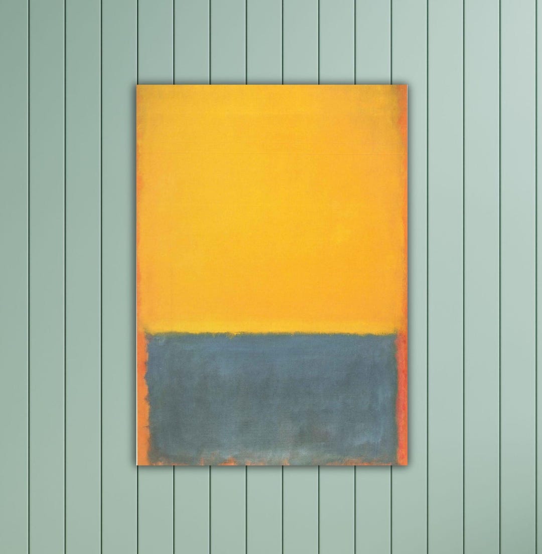 Mark Rothko Yellow Grey Wall Art Rothko Canvas Art Mark Rothko ...