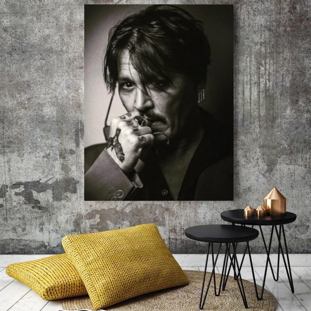 Johnny Depp Canvas Wall Art/ Johnny Deppcanvas Art Print/johnny Depp ...