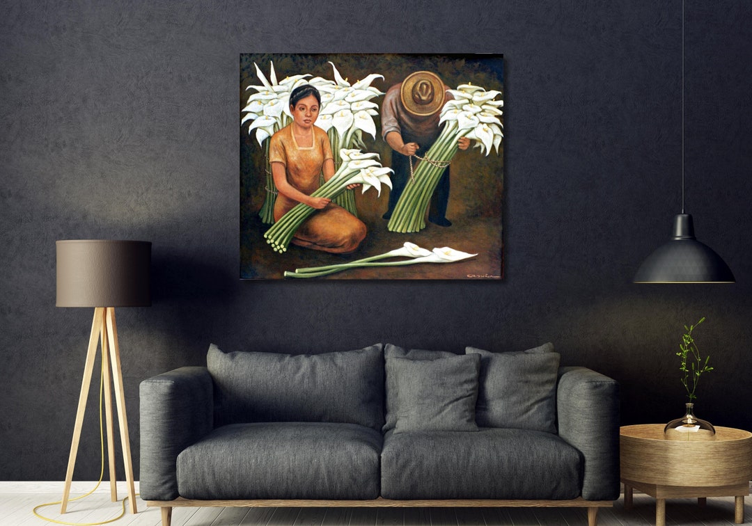 Diego Rivera the Flower Carrier Canvas Poster Art,the Flower Carrier ...