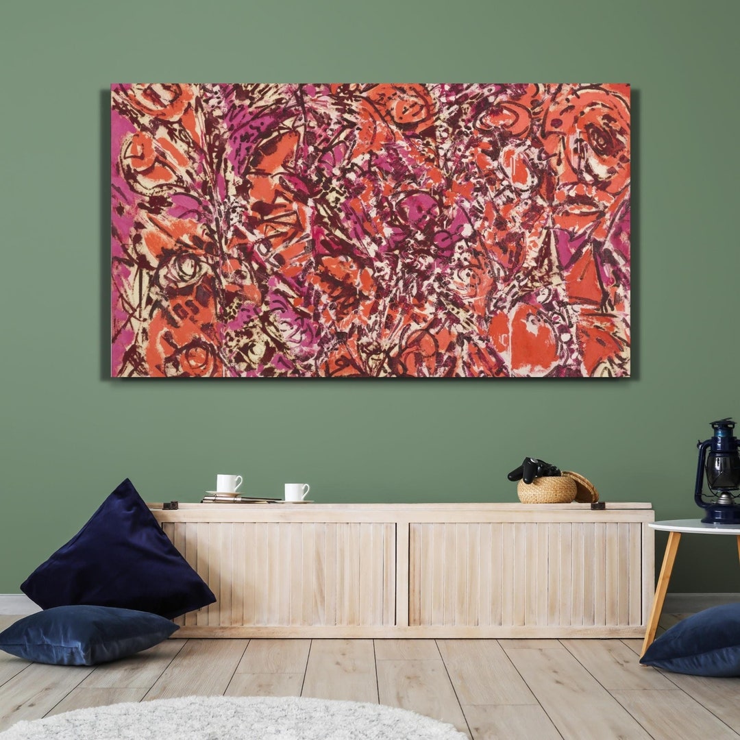 Jackson Pollock Painting on Canvas Print Art /jackson Pollock Poster ...