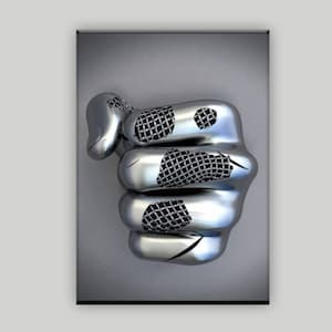 Silver Effect Punch Canvas Wall Art/punch Grey Art Print on Canvas ...