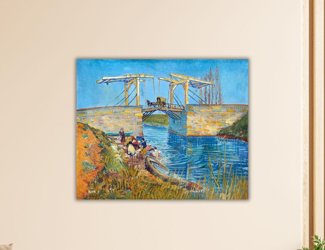 Vincent Van Gogh the Langlois Bridge at Arles With Women Washing 1888 ...