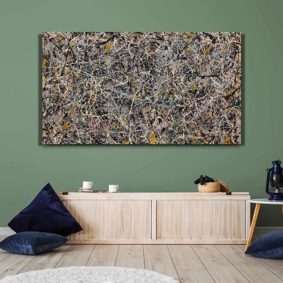 Jackson Pollock Painting on Canvas Print Art /jackson Pollock Poster ...