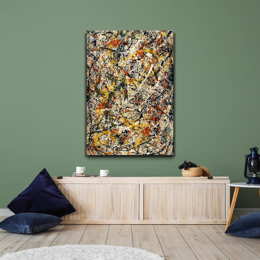 Jackson Pollock Painting on Canvas Print Art /jackson Pollock Poster ...