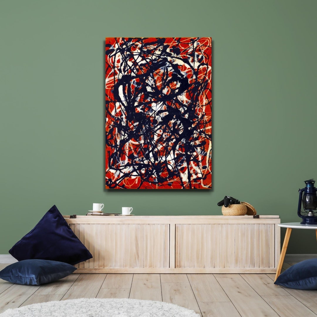 Jackson Pollock Painting on Canvas Print Art /jackson Pollock Poster ...