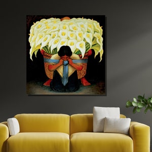 Diego Rivera the Flower Carrier Girl Canvas Poster Art,the Flower ...