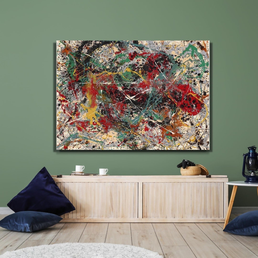 Jackson Pollock Painting on Canvas Print Art /jackson Pollock Poster ...