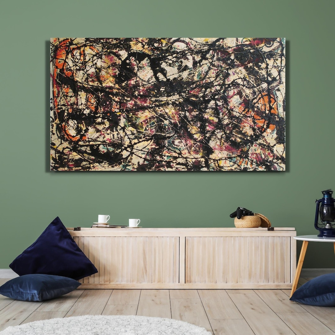 Jackson Pollock Painting on Canvas Print Art /jackson Pollock Poster ...