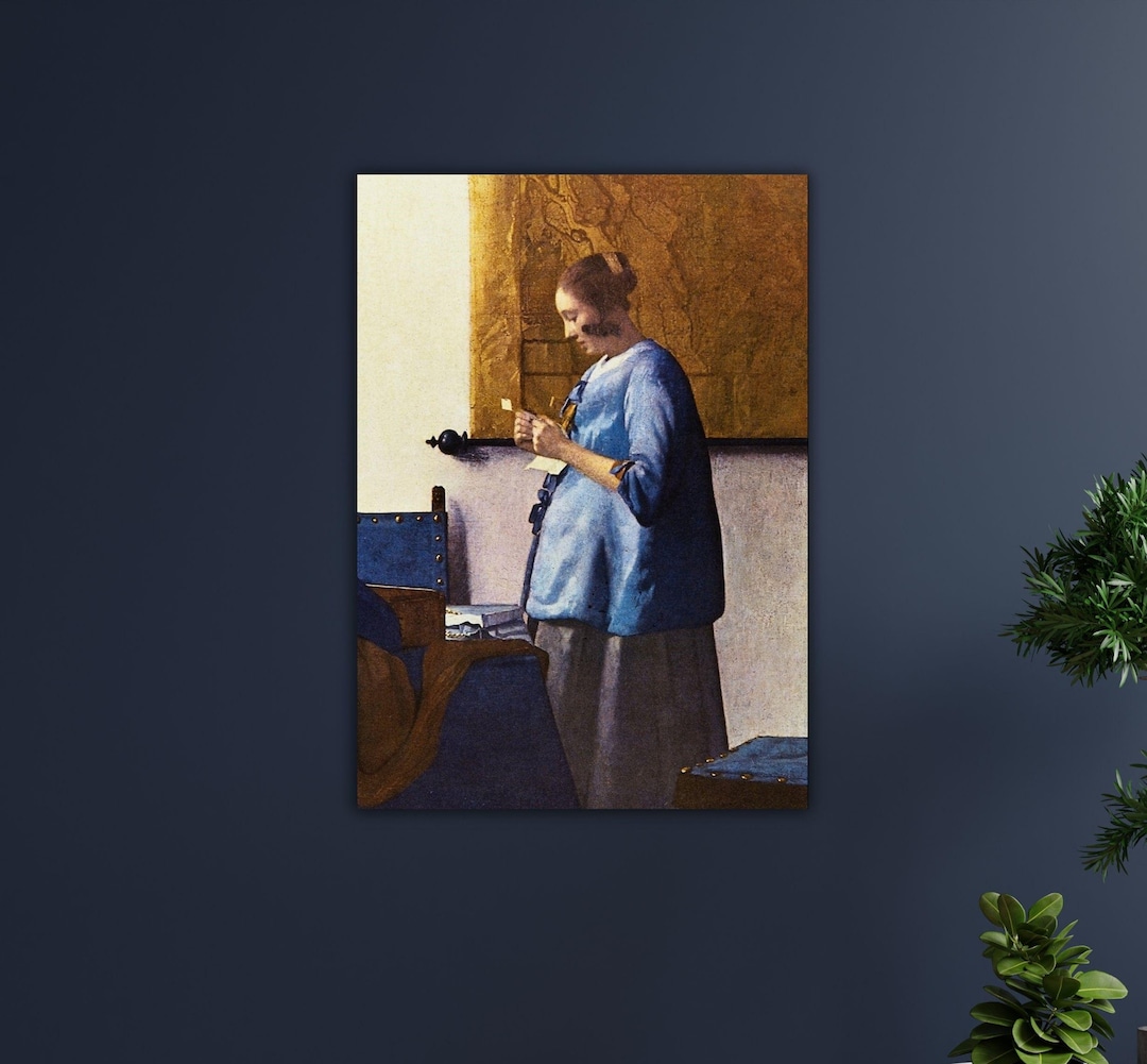 Johannes Vermeer Woman Reading a Letter Canvas Gift Living Room Wall ...