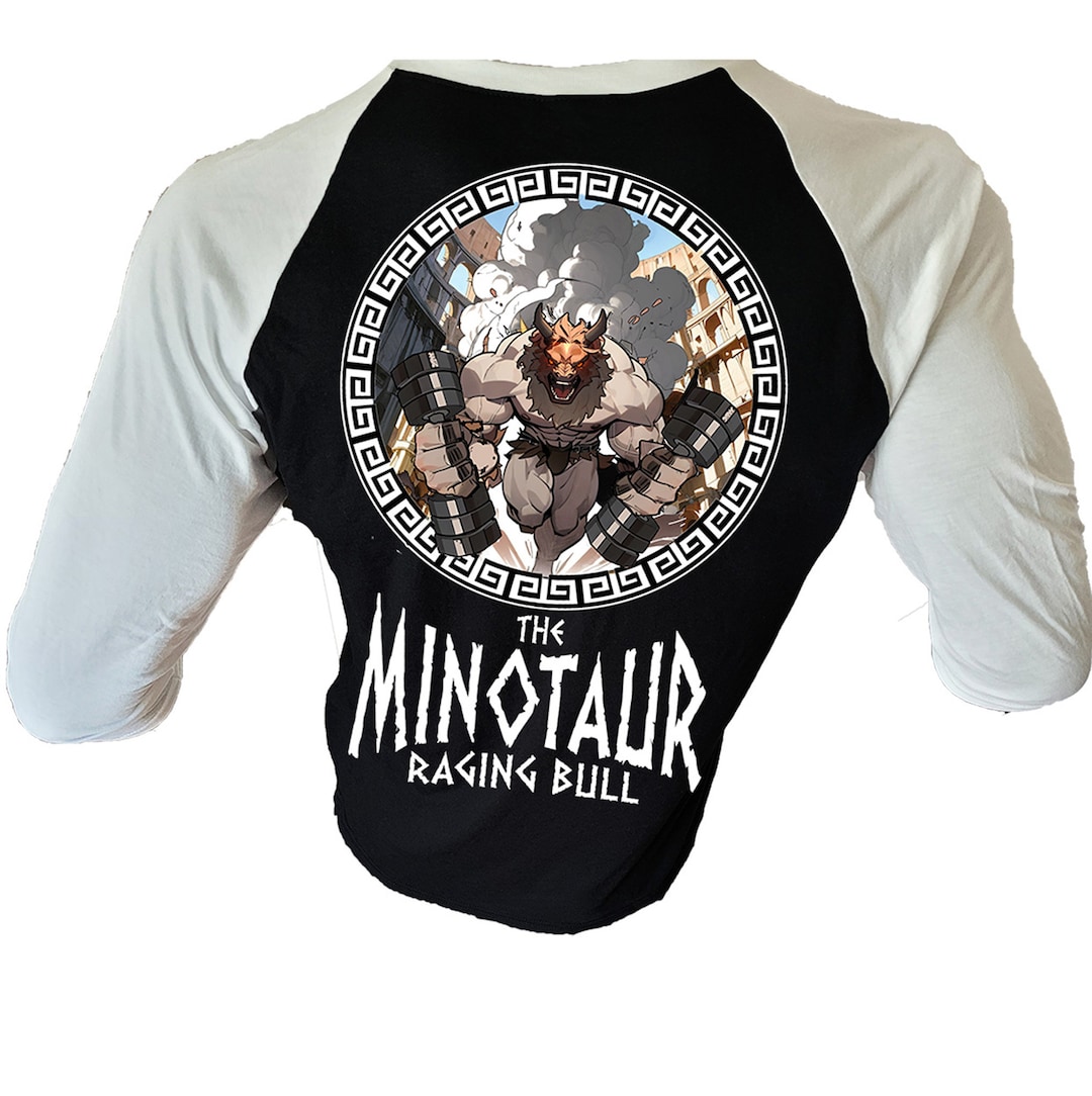Iron Gods Titan Series Workout T-shirt the Minotaur, Raglan Tee, Gym ...