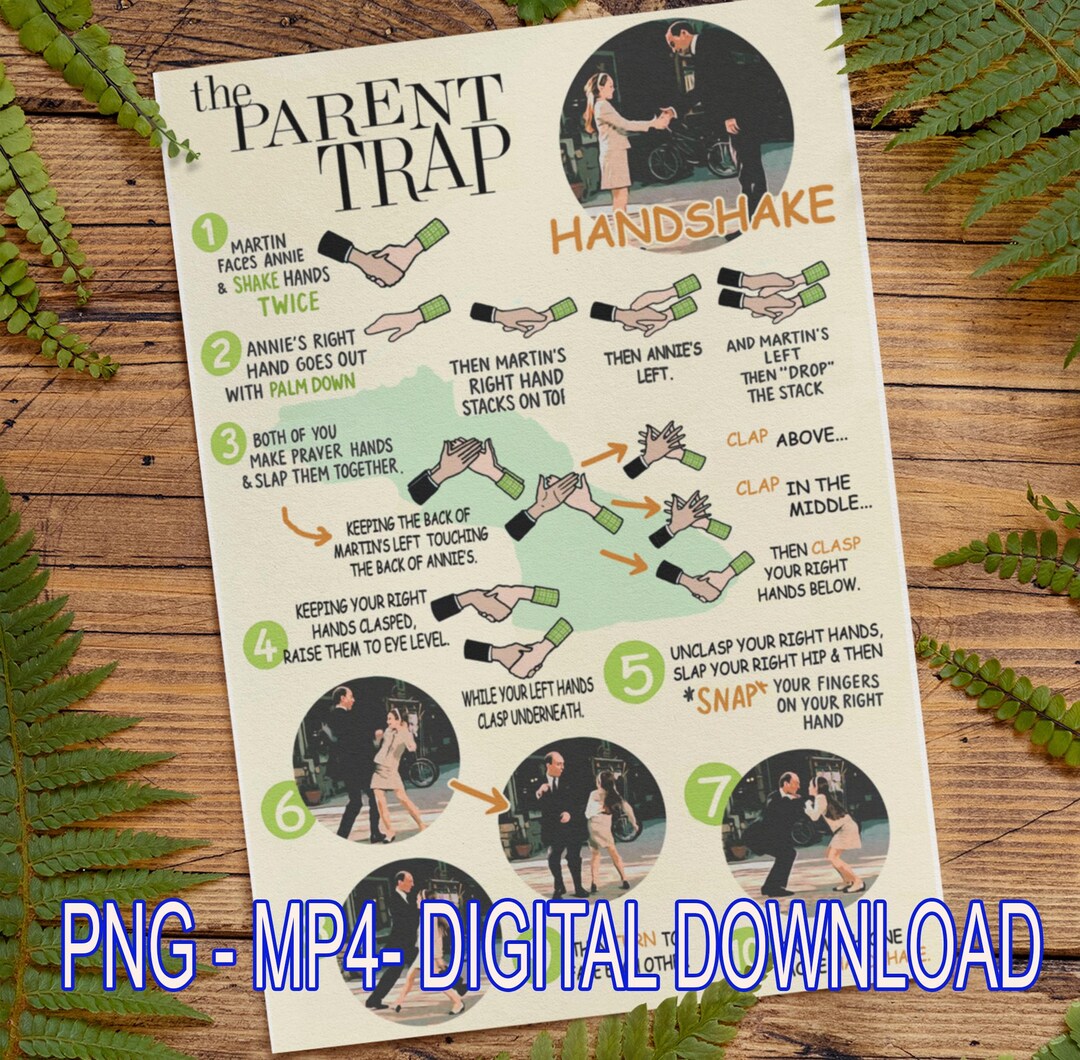 Parent Trap Handshake Guide: PNG Video Bundle + Bonus Art (digital ...