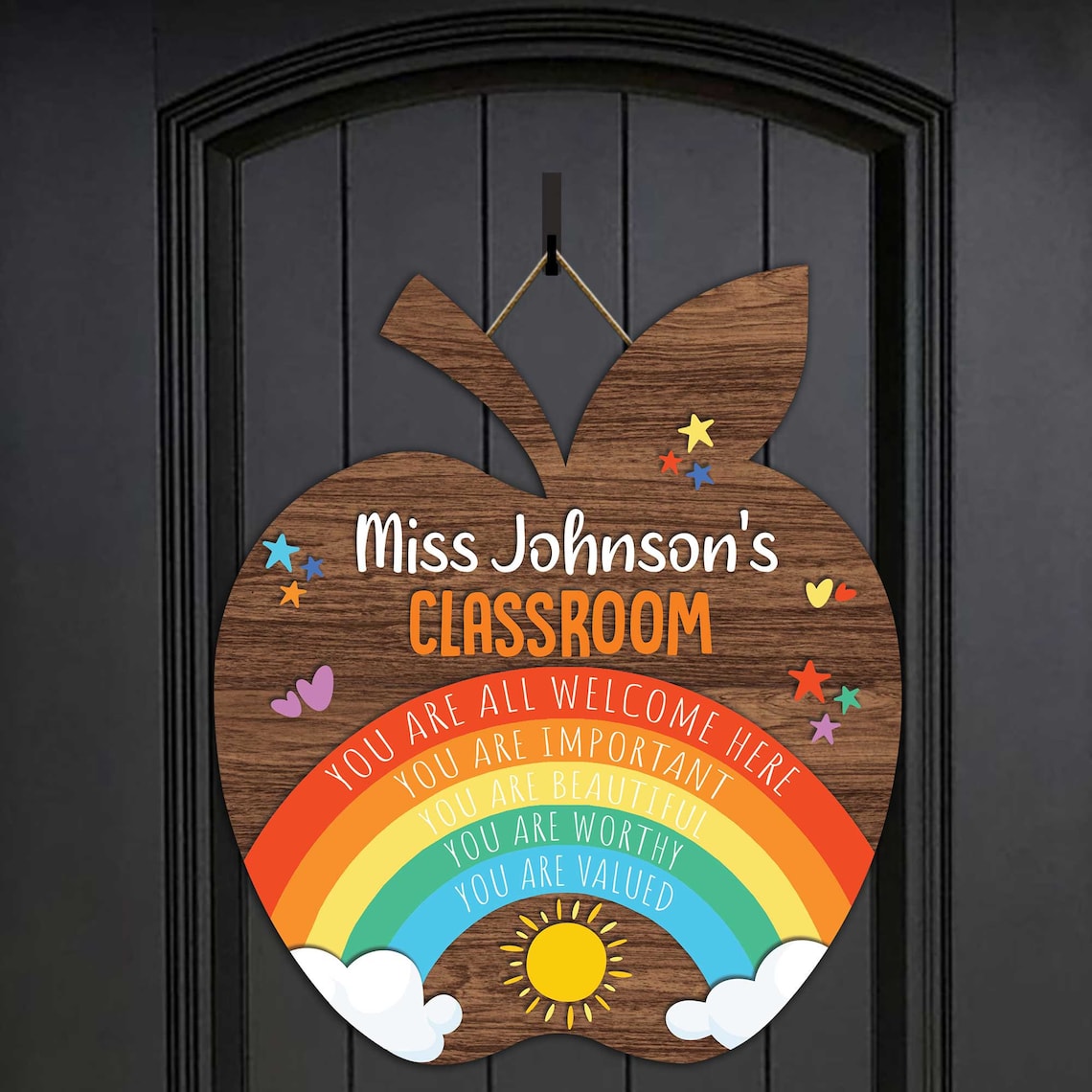Teacher Welcome Sign Teacher Door Sign Teacher Name Sign - Etsy