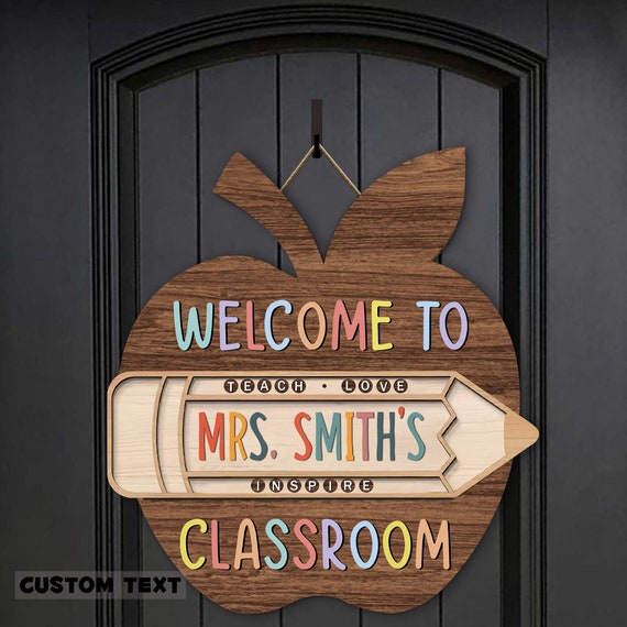 Classroom Door Sign Personalized
