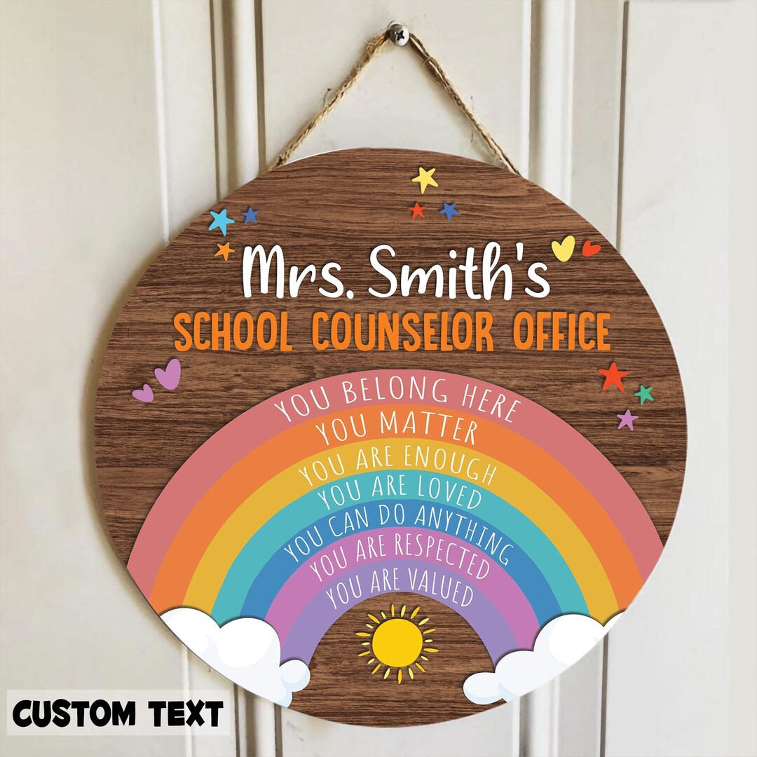 School Counselor Office Sign Rainbow Classroom Decor Child - Etsy