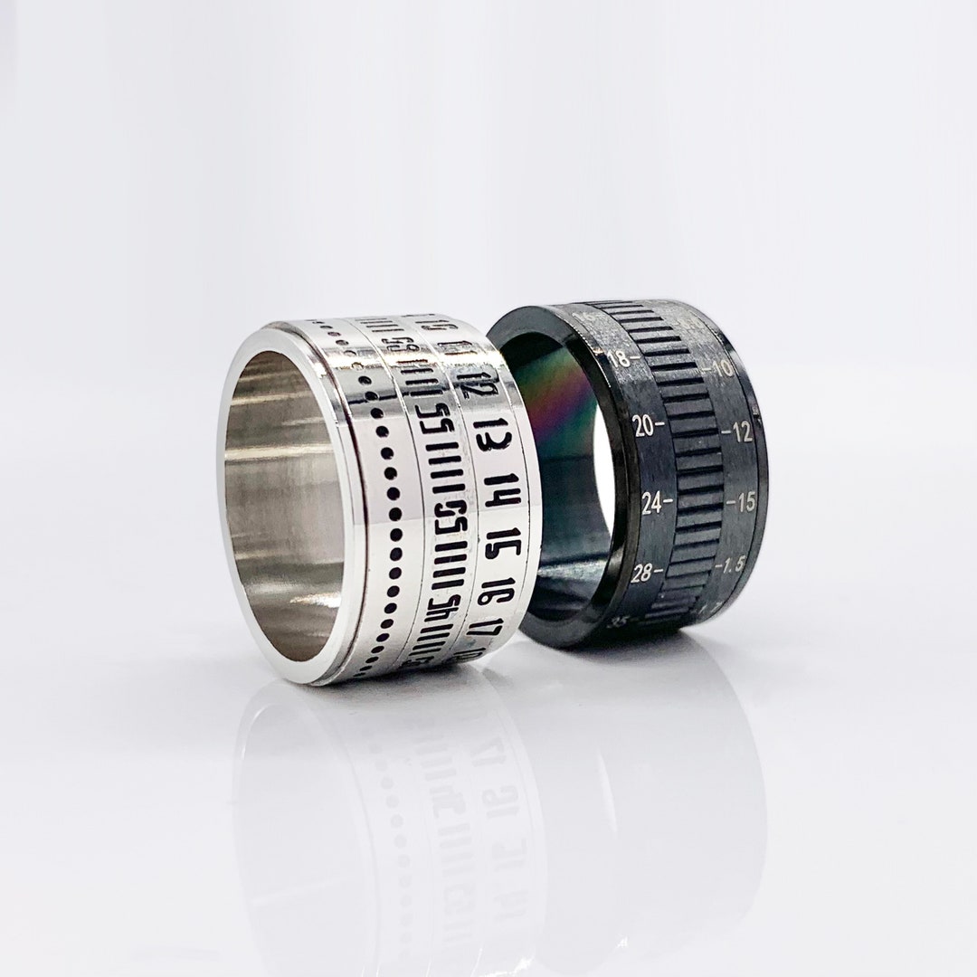 Lens Spinner Ring Moving Worry Ring, Rotating Ring for Anxiety and ...